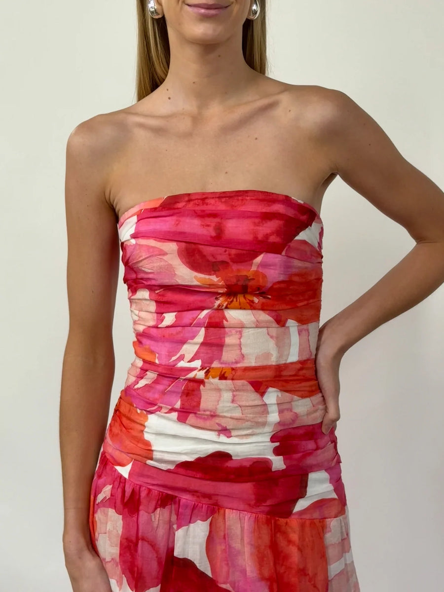 ISSY Isles Dress Pink Floral – Boutique Hire